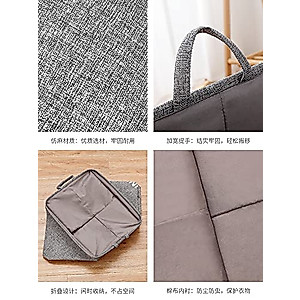 Laundry basket Household folding laundry basket clothing quilt storage basket bedside clothes bathroom laundry bag, Grey, 50*40*50 cm, BY-81
