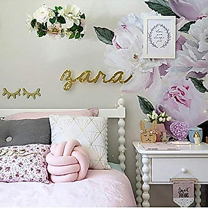 ZANYB Soft Knot Ball Throw Pillow Home Decor Cushion Plush Throw Knotted Pillow Handmade Round Pillow Knotted Bedroom Decor, Grey, 11.8x11.8''