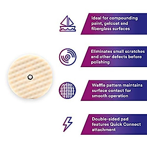 3M 05706 Perfect-It Foam Compounding Pad, 8 in