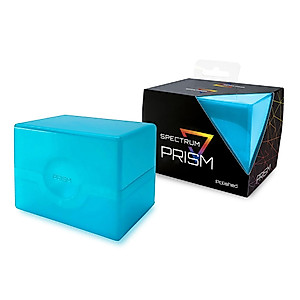BCW Spectrum Prism Deck Case - Electric Blue - 1 ct | Secure Snap Closure Card Deck Case | Fits 100 Double-Sleeved Cards | Trading Card Deck Storage Ideal for Magic the Gathering, Pokemon, and More