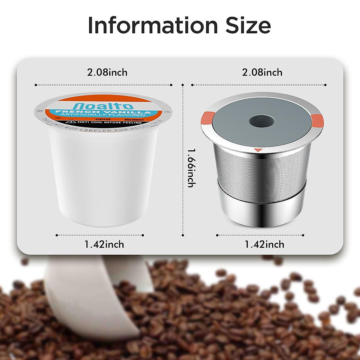 Reusable k Cup Coffee Filters,Universal stainless steel Refillable k-Cups Filter Use for Keurig 2.0 and 1.0 Coffee Makers-brewers(2pack)…