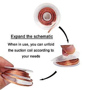 Lesnow solder wick braid 10ft Length Desoldering Wick Braid Remover Tool Solder Sucker 1 piece No-Clean soldering Wick Wire Roll and Disassemble Electrical Components