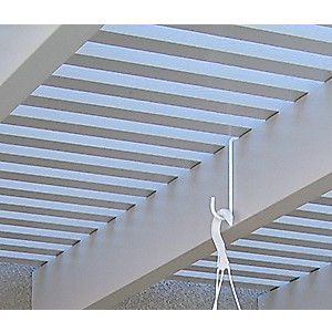 Alumahangers® Made in USA. 2"x 6" (6 Pack) -"White" powder coated steel hangers - 2" wide x 6" long - hangers designed for Lattice/pergola Alumawood patios No Screws!No Holes! No problem!