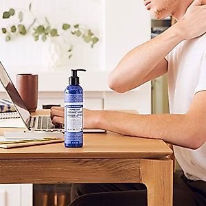 Dr. Bronner's - Organic Lotion (Peppermint, 8 Ounce) - Body Lotion and Moisturizer, Certified Organic, Soothing for Hands, Face and Body, Highly Emollient, Nourishes and Hydrates, Vegan, Non-GMO