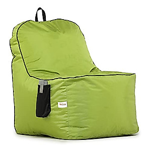 SATTVA All Weather Water Resistant Lounger Bean Bag for Adults - Big Bean Bag Covers Only (No Filling), Love Sack Bean Bag Oversized, Washable Ultra Soft Zipper, for Dorm & Family Room (Green)