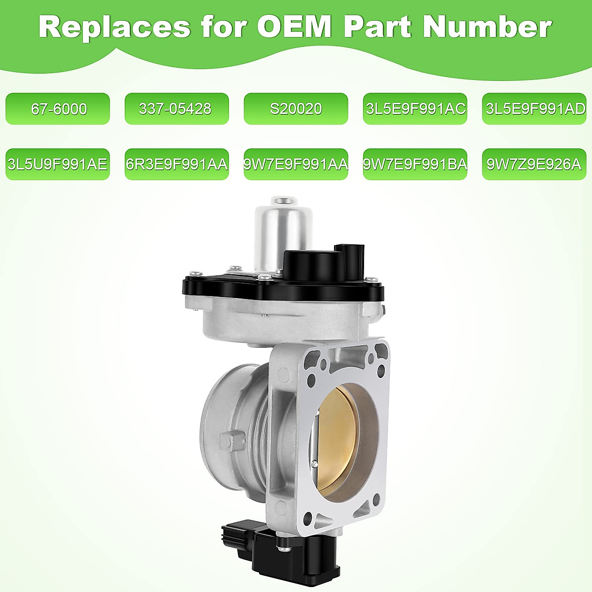 NOTUDE Electric Throttle Body Assembly New Automotive Fit 2005-2014 for E-150| 2007-2010 for Explorer Sport Trac Replace # 67-6000/337-05428/S20020/3L5E9F991AC/3L5E9F991AD/3L5U9F991AE
