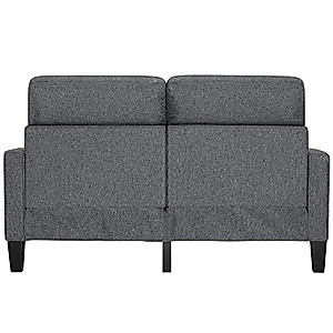 AOGLLATI 58" Small Loveseat for Bedroom with Hidden Storage, Love Seat with 2 USB Charging Ports, Loveseat Sofa with Side Storage Pocket, Sofa Couch for Living Room Apartment and Small Spaces