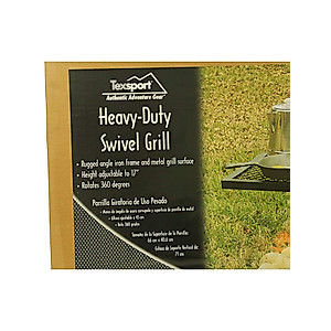Texsport Heavy Duty Barbecue Swivel Grill for Outdoor BBQ over Open Fire