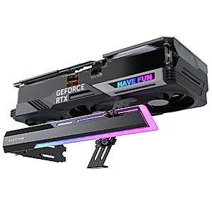 EZDIY-FAB 5V ARGB GPU Holder Brace Graphics Card GPU Support Video Card Holder Bracket, Strenchable Structure, Video Card Sag Holder/Holster Bracket Support RX7990XTX, RTX4090, Black-341