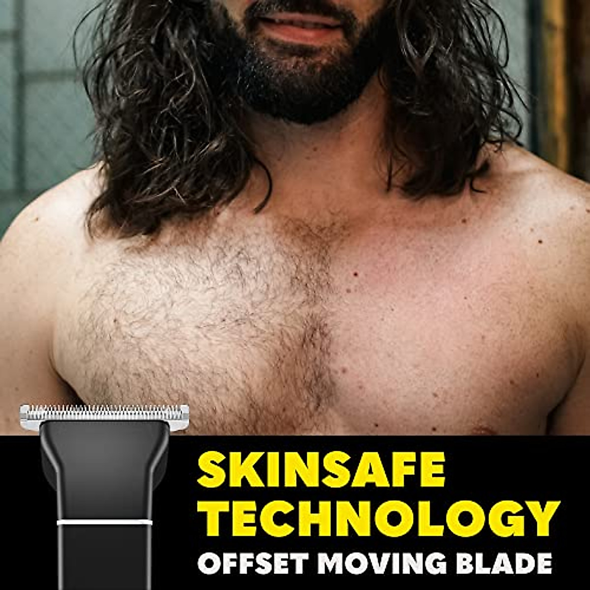 Beard Club Electric Groin Hair Trimmer - BT-Zero Body Hair Groomer, Interchangable Ceramic Blade Magnetic Heads, Waterproof Cordless Rechargeable Wet or Dry Male Hygiene Razor - High Power 7000 RPM