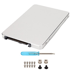 Septpenta NGFF M Key to M.2 NVME SSD Enclosure, High Speed Signal Enhancement Technology, NVME NGFF to SFF 8639 Adapter, with Switch Indicator Function Supports NVMe SSD and SATa NGFF SSD(White)