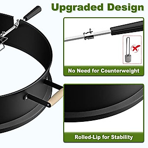 SHINESTAR Upgraded Rotisserie Kit for All Weber 22-Inch Kettle Charcoal and Other Similar Size Grills, Sturdy & Well Balanced, Part# 2290