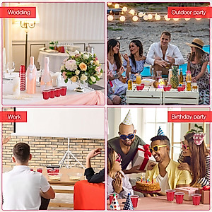 Yetene 500 Pack 2oz Red Plastic Shot Glasses Cup Disposable Shot Glasses Mini Small Disposable Plastic Red Cup for Summer Pool Water Party Snacks Samples Tasting