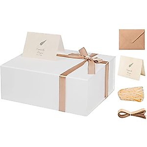 LIFELUM Magnetic 13 x 10 x 5 inch Extra Large Gift Box with Lids for Presents Valentine's Day Contains Card, Ribbon, Shredded Paper Filler for Gift Packaging (1 Pcs)