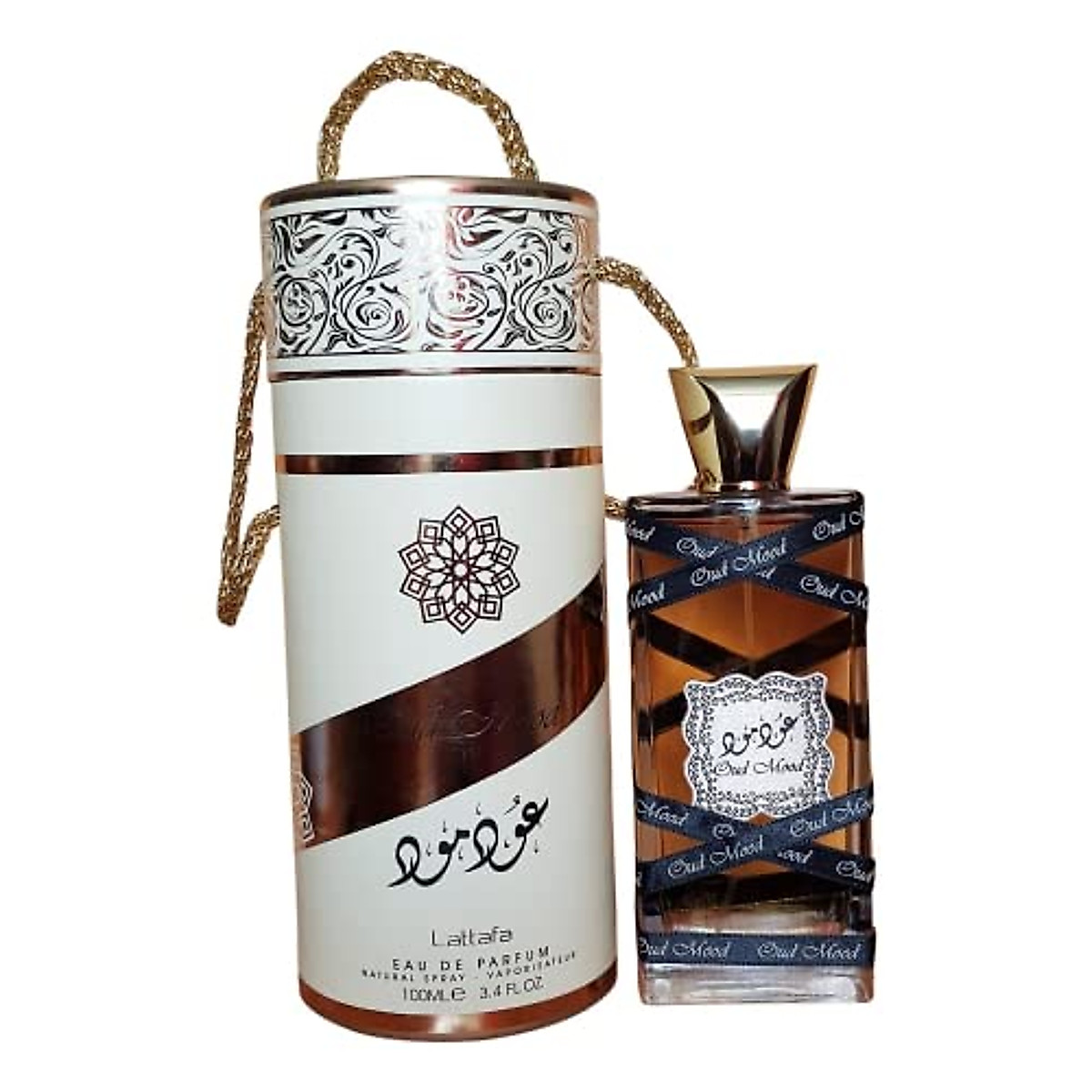 Lattafa Oud Mood for Unisex Eau de Parfum Spray, 3.4 Ounce