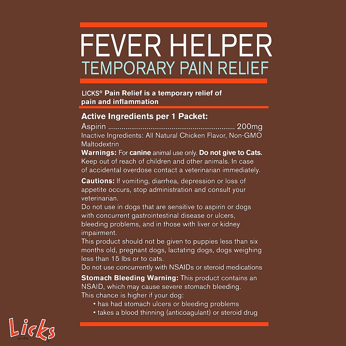 Licks Pill Free Dog Pain Relief - Inflammation Supplement - Pain Relief Supplement for Dogs - Dog Health Supplies - Gel Packets - 30 Use