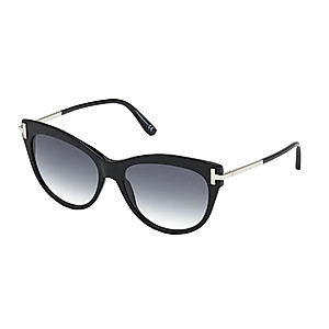 Tom Ford Cat Eye Sunglasses TF821 Kira 01B Black/Palladium 56mm FT0821