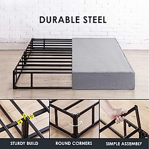 Best Price Mattress King Box Spring, 9" High Profile with Heavy Duty Steel Slat Mattress Foundation Fits Standard Bed Frame, King Size