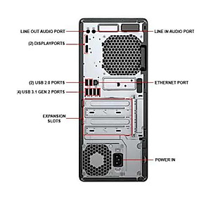 HP EliteDesk 800 G4 Tower 8GB 500GB Intel Core i5-8500 X6 3GHz Win10, Black (Renewed)