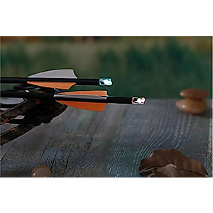 DEEPOWER Crossbow Lighted Nock with ON/Off Switch 4 Pack with .285”/.297”/.300”/.305” Bushings LED Nock Universal Fit for Bolts (Strobe)
