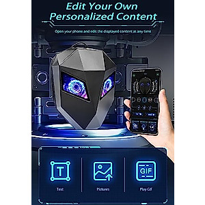 Taysem LED Backpack with Eyes Led - LED Motorcycle Backpacks for Men Backpack with Digital Moving Eyes (E)