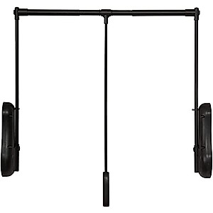 Pull Down Closet Rod Wardrobe Lift Heavy Duty Pull Down Closet Rod ｜Pneumatic Buffer System Closet Pull Out Rod｜Adjustable 51-115 Cm Wardrobe Lift Hanger For Hanging Clothes Rail ( Color : Black , Siz