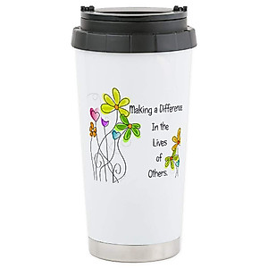 CafePress Caregiver Quote Travel Mug Stainless Steel Travel Mug, Insulated 20 oz. Coffee Tumbler