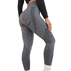 X-SNOW FALCON High Waisted Scrunch Seamless Workout Leggings for Women Tummy Control Buttery Soft Yoga Pants Gray