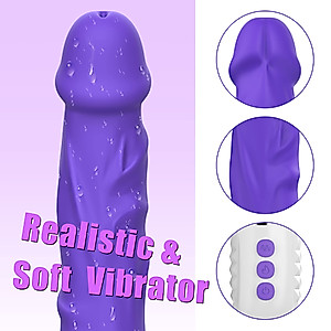 Realistic Dildo Vibrators with Heating Function, G Spot Vibrator Women Sex Toy with 10 Vibration Settings Adult Toys for Women, Adult Toy Silicone Dildo Female Sex Toys Dildos, Adult Sex Toys & Games