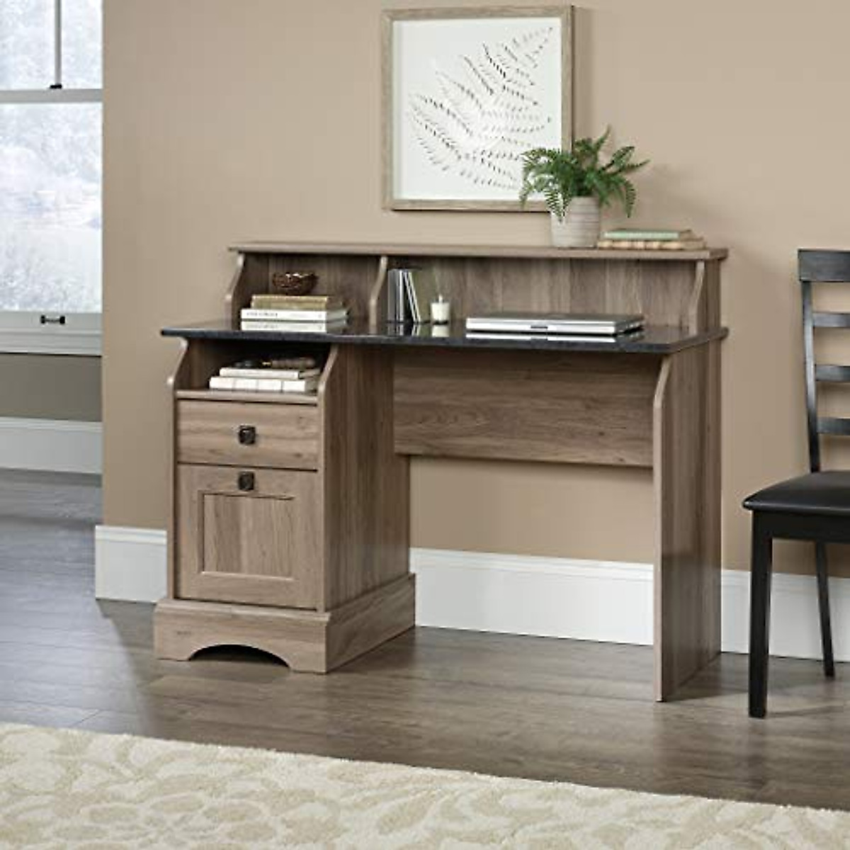Sauder Graham Hill Desk, Salt Oak finish