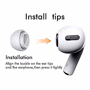 Light Harmonic Silicone Hybrid Ear Tips | Replacement Buds for Airpod Pro | Provides Great Seal & Sound Isolation | Enhanced Audio Performance |Comfortable | 3 Pairs (Small, Medium, Large)