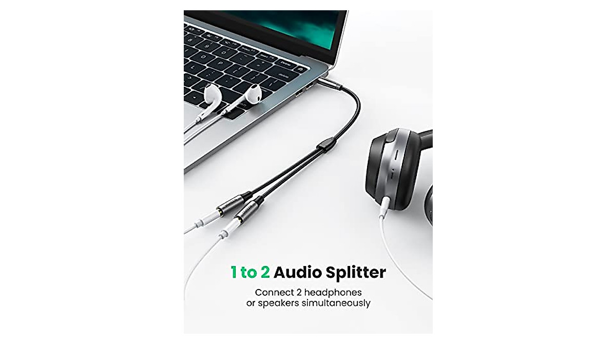 UGREEN 3.5mm Aux Splitter - Dual Headphone Adapter