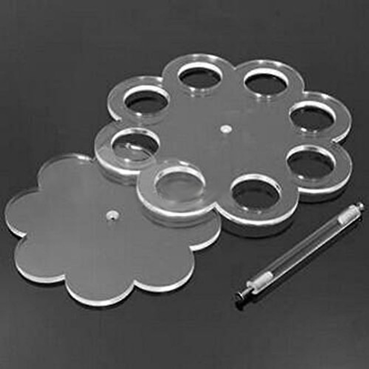 VORCOOL Acrylic Ice Cream Cone Holder Stand with 8 Holes (Transparent,16 x 12.6 x 10cm)