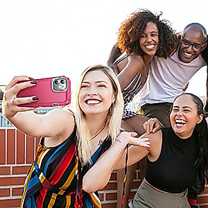 BaHaHoues for iPhone 11 Case, iPhone 11 Phone Case with Built in Kickstand,Shockproof/Dustproof/Drop Proof Military Grade Protective Cover for iPhone 11 6.1 inch (Pink/Aqua Blue)