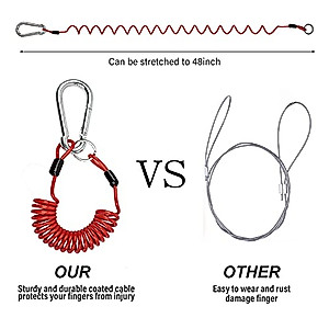 Breakaway Cable Trailer Safety Rope, Trailer Safety Rope for Trailer Emergency Camper, Retractable Cable, Anti-Lost Cable Anti-Corrosion, Durable, Sturdy, not Easy to Break 4 Ft