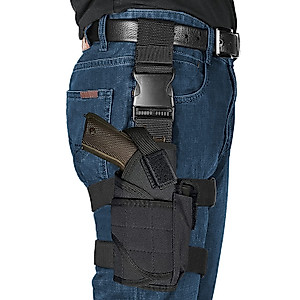 Molle Tactical Pistol Thigh Gun Holster, Drop Leg Holster, Right Hand Adjustable