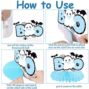 A Baby is Brewing Honeycomb Centerpieces 13Pcs Halloween Baby Shower Table Decorations Halloween A Little Boo is Almost Due Baby Shower Centerpieces Decorations for Pregnancy Party Supplies