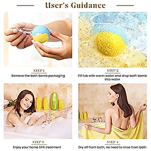 ZenBombs Bath Bombs Gift Set, 20 pcs Natural Shea Butter & Essential Oil Bath Bomb for Skin Moisturizing, Handmade Bubble Bath & Fizzy Spa, Ideal Gift for Women