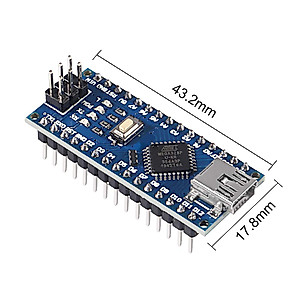 ALMOCN 2pcs for Nano V3.0 Module ATmega328P 5V 16MHz CH340G Chip Microcontroller Development Board USB Cable for Arduino
