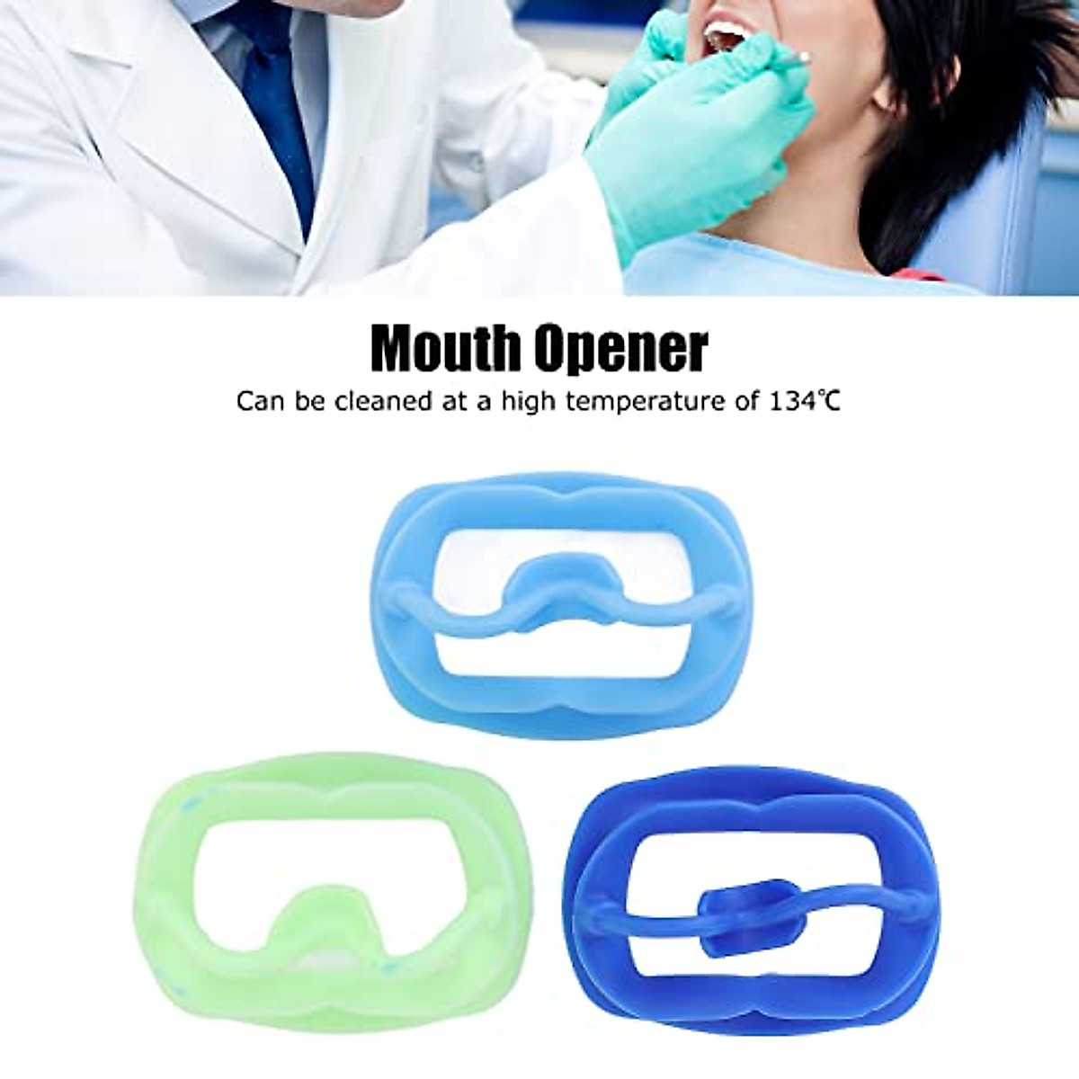3pcs Cheek Retractor, Food Grade Silicone Cheek Retractor, Dental Mouth Opener Mouth Opener for Teeth