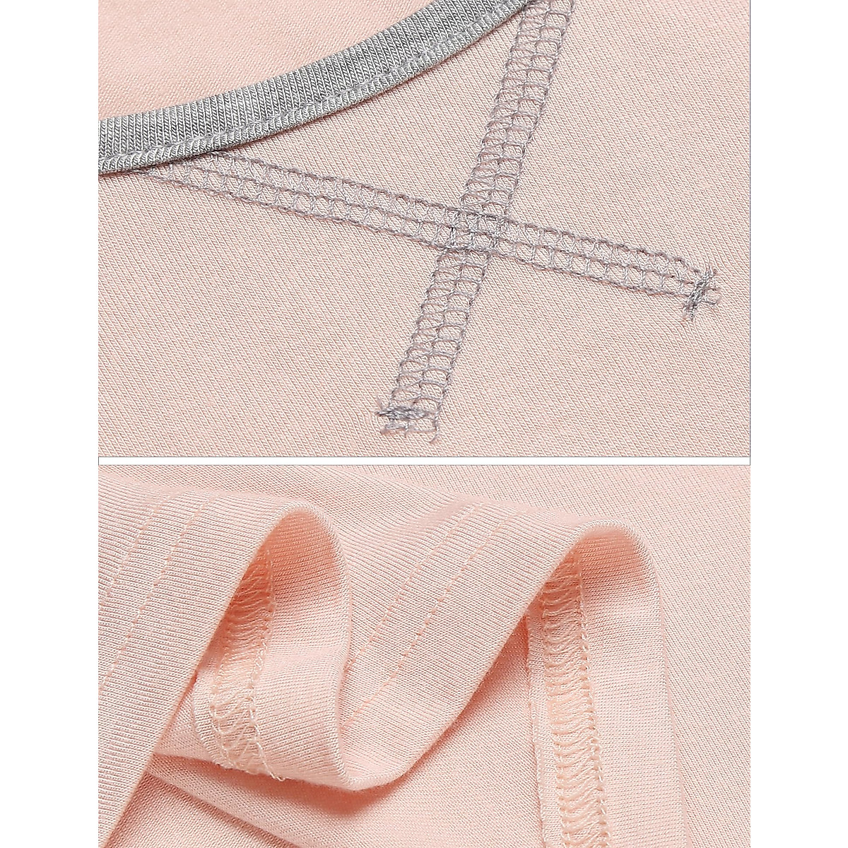 Ekouaer Women Pajama Set Casual Short Set Pink and White Star Medium