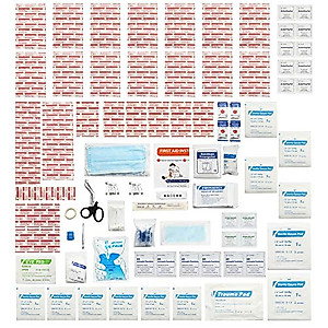 Emergency First Aid Kit for Home - 220 Pieces First Aid Supplies Home Emergency Kit - Lightweight & Compact First Aid Kit with EVA Case - Best for Hiking Camping Travel Car Backpacking School Office