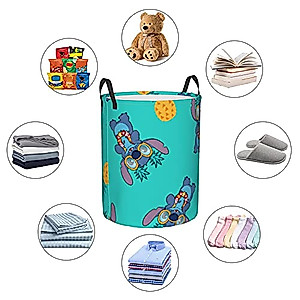 QHMY Laundry Hamper Laundry Baskets Laundry Bags Waterproof Foldable with Handles Large Round Storage Bags 38/62L Family/Kids/Bathroom/Bedroom/Dorm Black
