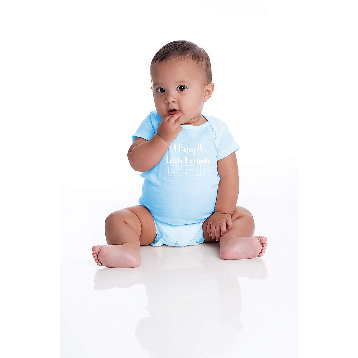 I Enjoy A Little Formula - Math Nerd - Funny Cute Novelty Infant Creeper, One-Piece Baby Bodysuit (Light Blue, 6 Months)