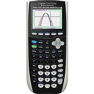 Texas Instruments TI-84 Plus C Silver Edition Graphing Calculator, Black (Renewed)