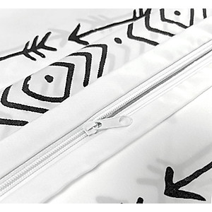 Marina Decoration Ultra Soft Silky Zipper Rich Printed Rayon Derived from Bamboo All Season 2 Pieces Duvet Cover Set with 1 Pillowcase, Simplify Modern Geometric Pattern Twin/Single Size