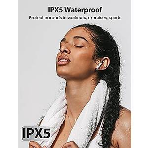 Gsoemon Active Noise Cancelling Earbuds, True Wireless Earbuds IPX5 Waterproof 36 Hours Rich Bass, aptX Superior Sound Qualcomn QCC 3040, CVC 8.0 Noise-Cancelling Mics for Calls