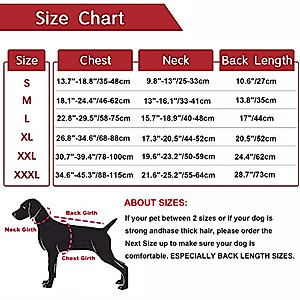 Dogcheer Dog Coat, Christmas Dog Winter Jacket Puppy Cold Weather Coats with Thick Padded, Reflective Dog Sweater Waterproof Windproof Pet Warm Vest Clothes for Small Medium Large Dogs