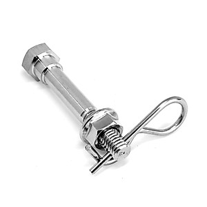 MULL USA Flag Metal Trailer Hitch Cover with Anti-Rattle Pin Bolt (Fits 2" receivers, Red Line)