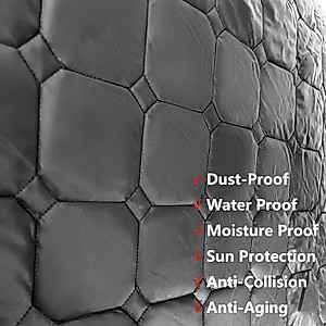 Rvlaugoaa Upright Piano Cover Full Cover Thicken Cotton Lining Waterproof Surface Piano Protection Cover Dust Cover Black Upright Piano Decoration Cover